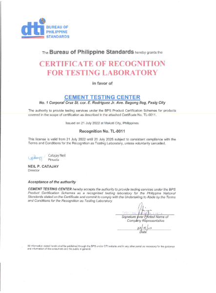 Recognitions - Cement Manufacturers Association of the Philippines, Inc ...